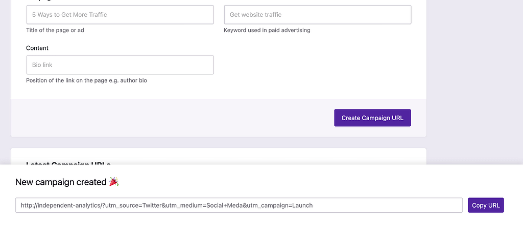 How to Use the Campaign URL Builder - Independent Analytics