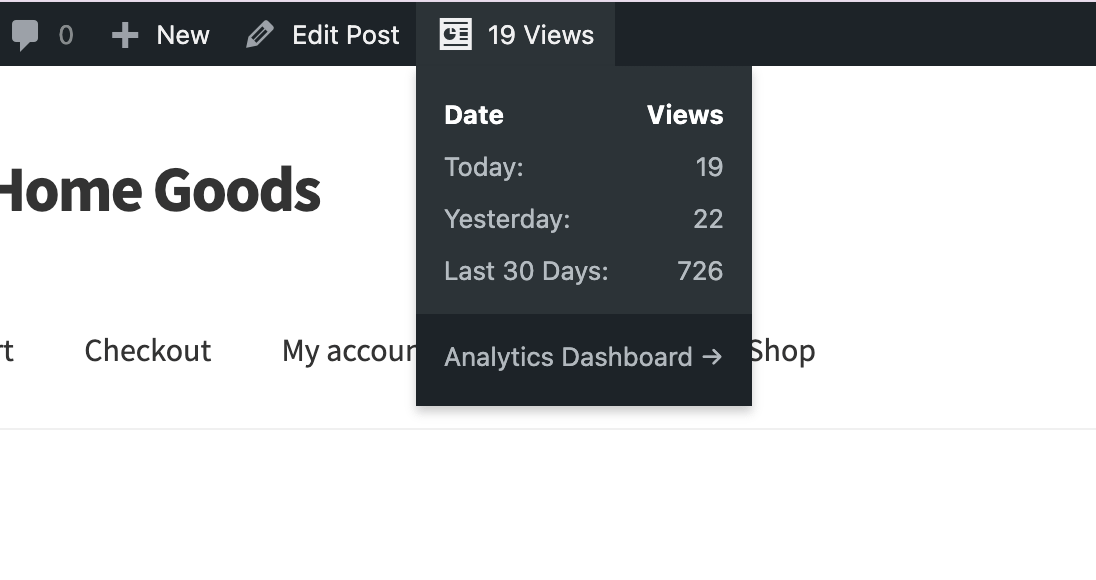 How to Use the Admin Bar Stats (or Hide Them) - Independent Analytics