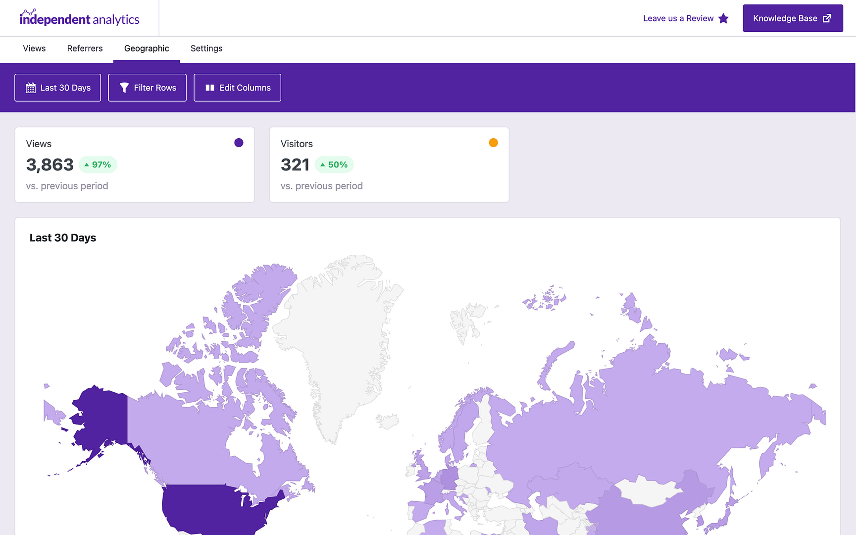 Version 1.9 - Geodata has arrived! - Independent Analytics