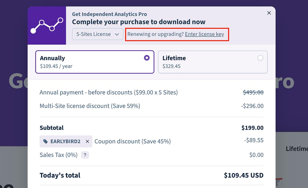 How Can I Upgrade My License Independent Analytics