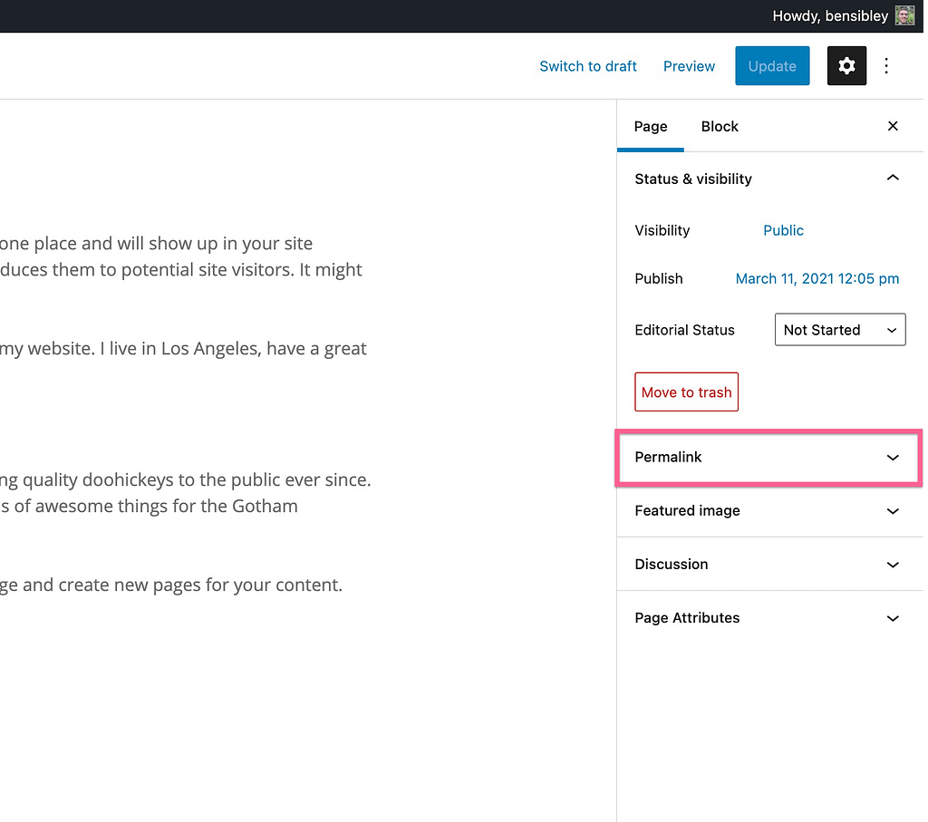 How to Change a WordPress Page's URL (Works for Posts Too)