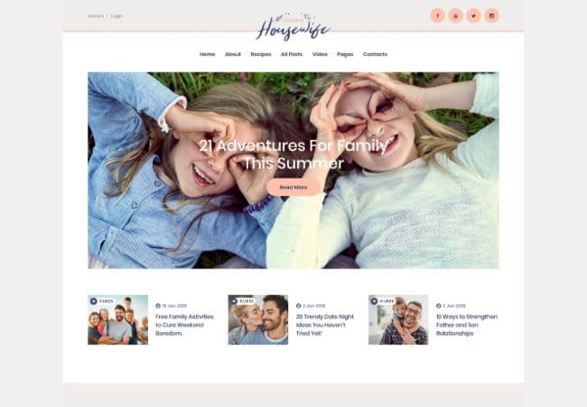 12 Stunning & User-friendly Family Blog WordPress Themes